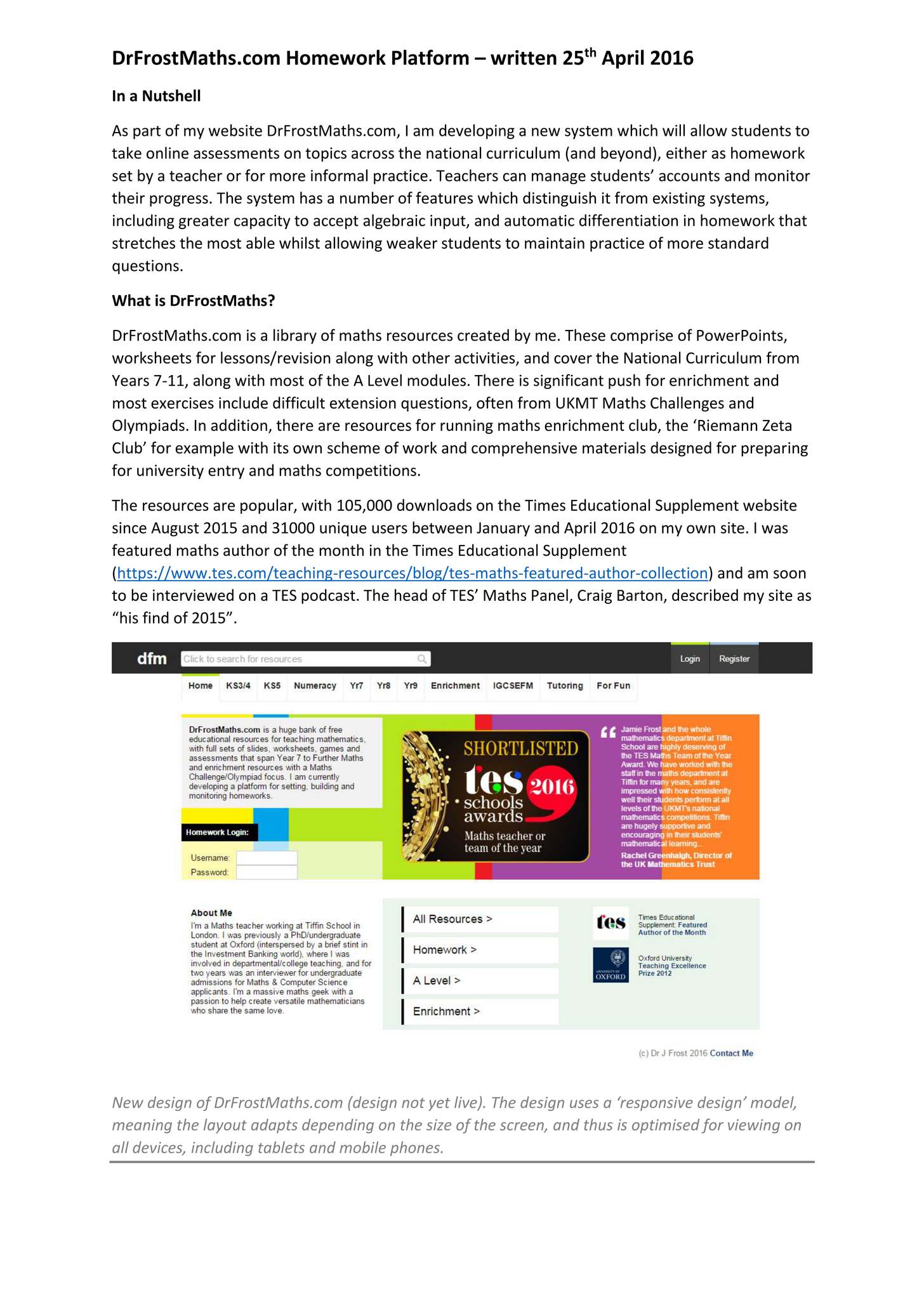 DrFrostMaths: DrFrostMathsHomeworkInfo.pdf