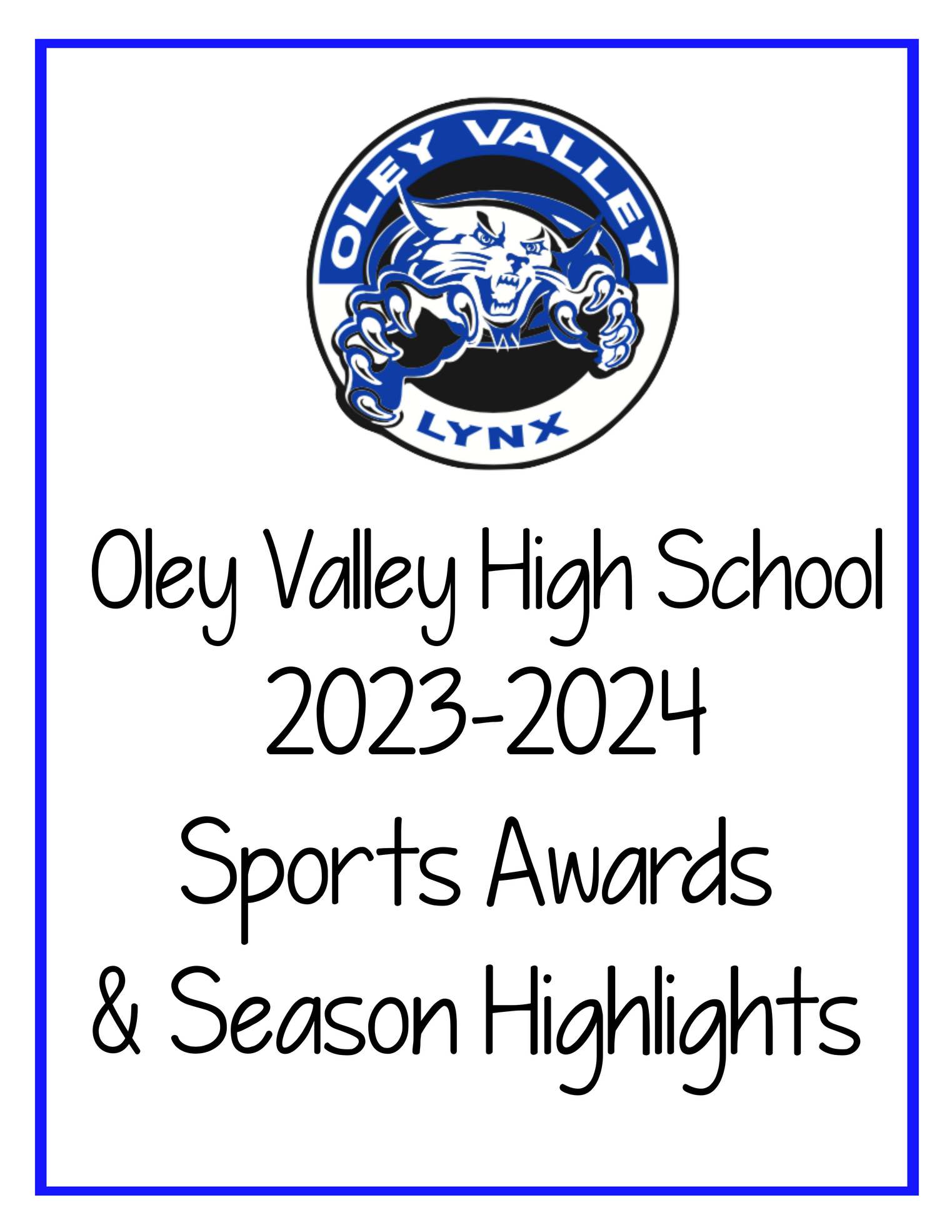 2024 Oley Valley All-Sports Program