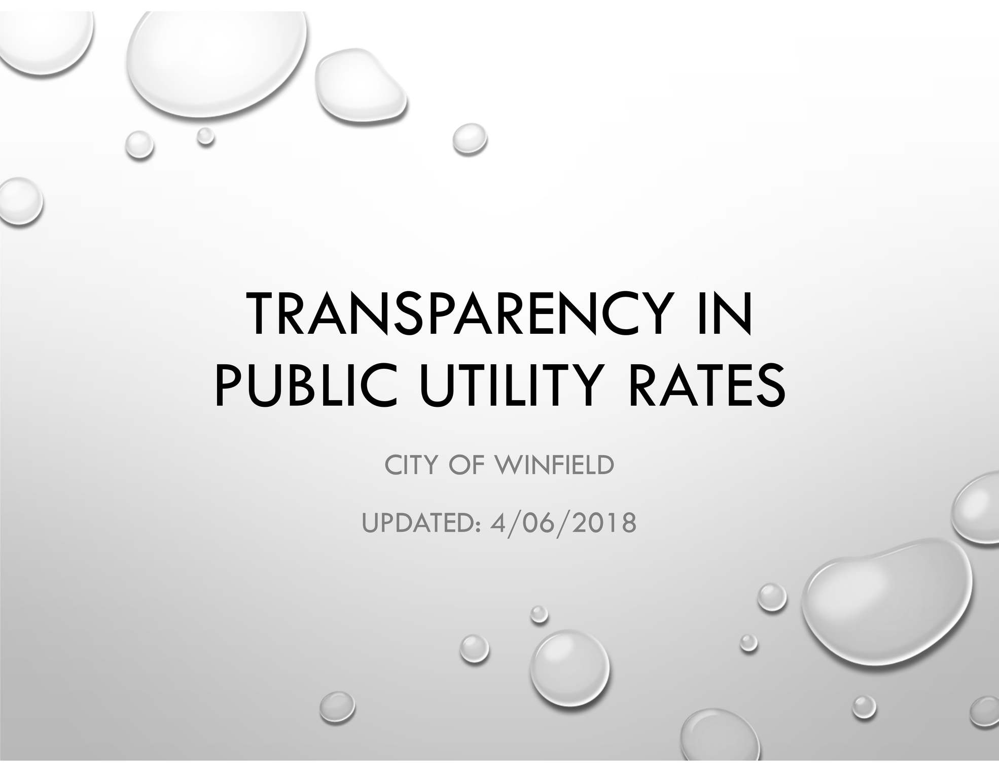 Transparency in Public Utility Rates